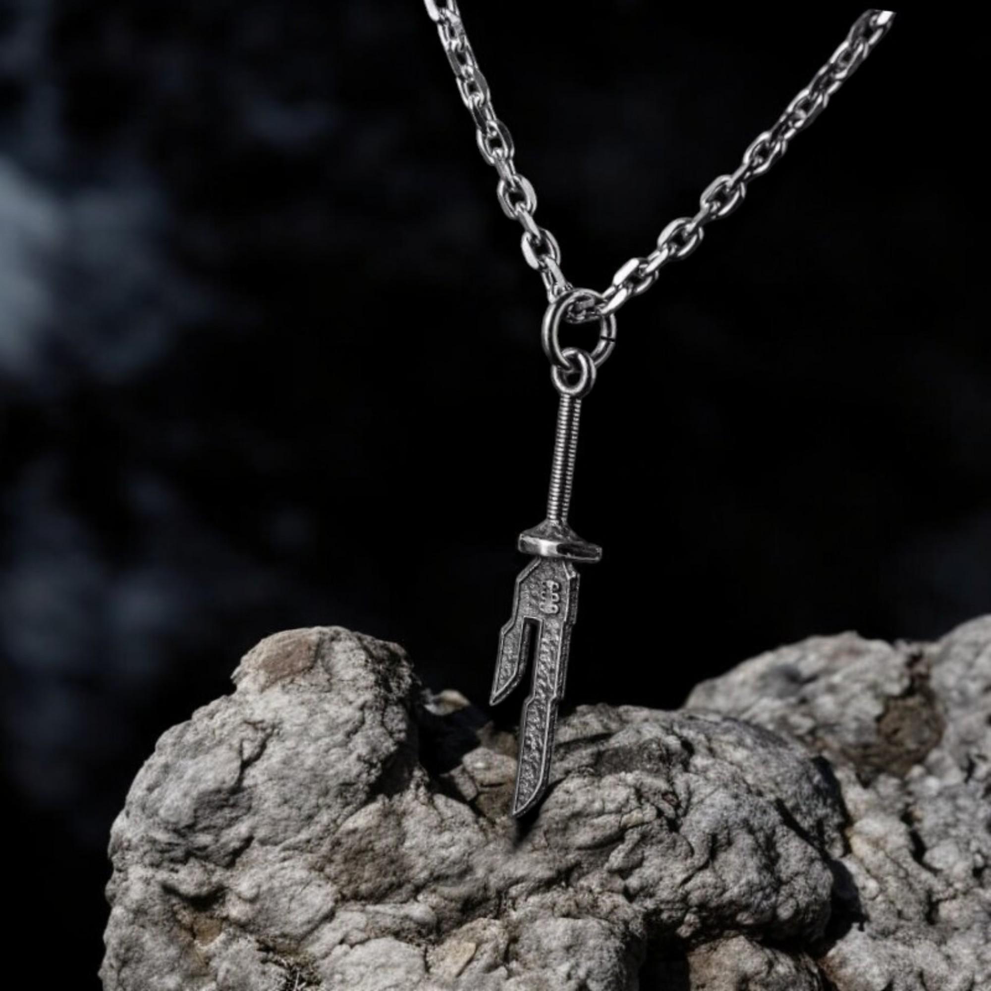 Inverted Spear of Heaven Pendant Necklace L Goth Anime Jewelry, Toji ...