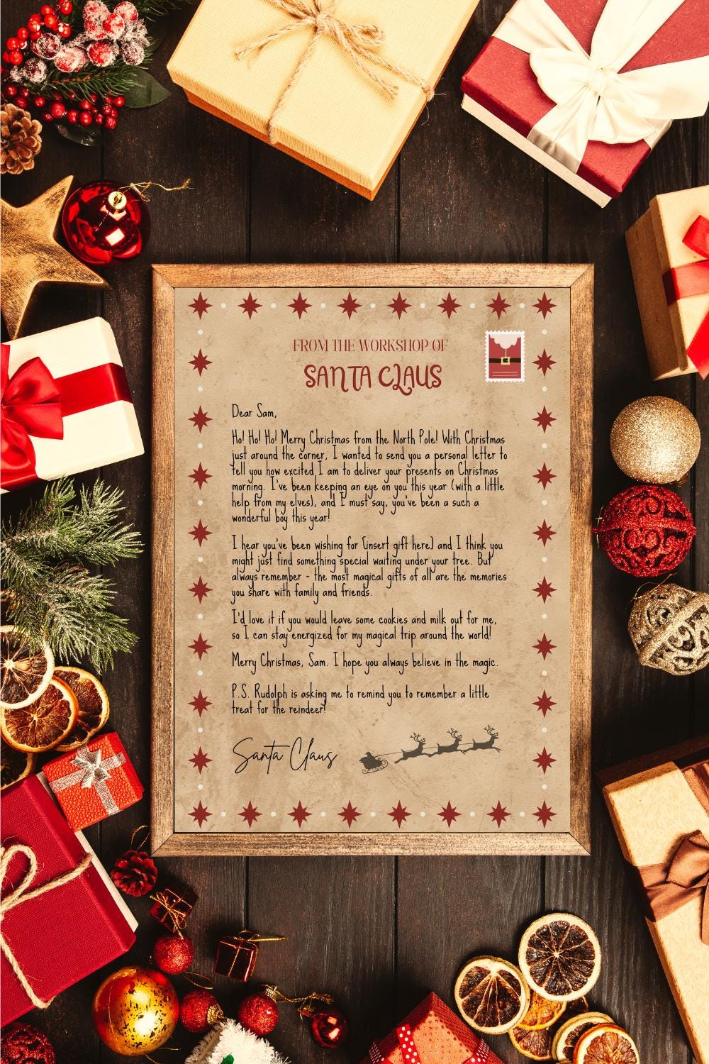Personalized Holiday Letter Editable Template Santa Letter North Pole ...