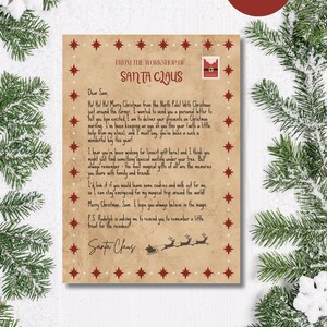 Personalized Holiday Letter Editable Template Santa Letter North Pole ...