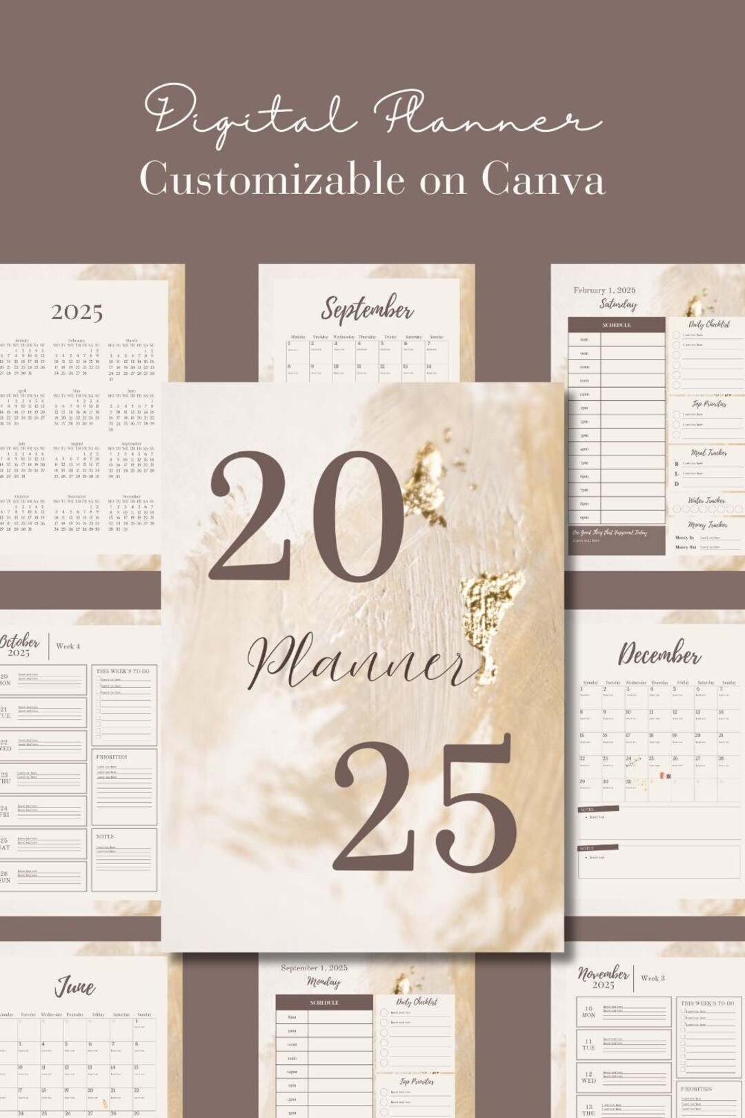 Digital Planner 2025 Custom Calendar for Academics and Productivity ...