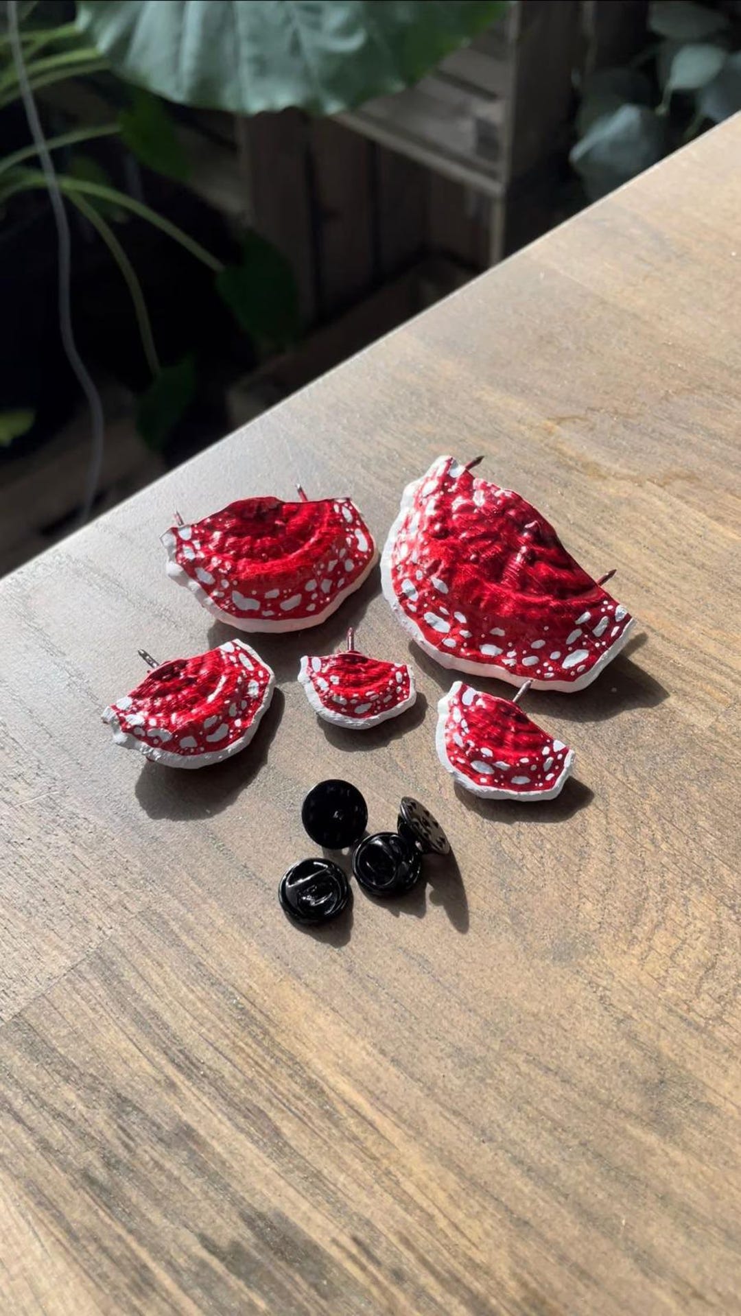 3D Mushroom Pins, Set of 5 - Red Amanita - Etsy