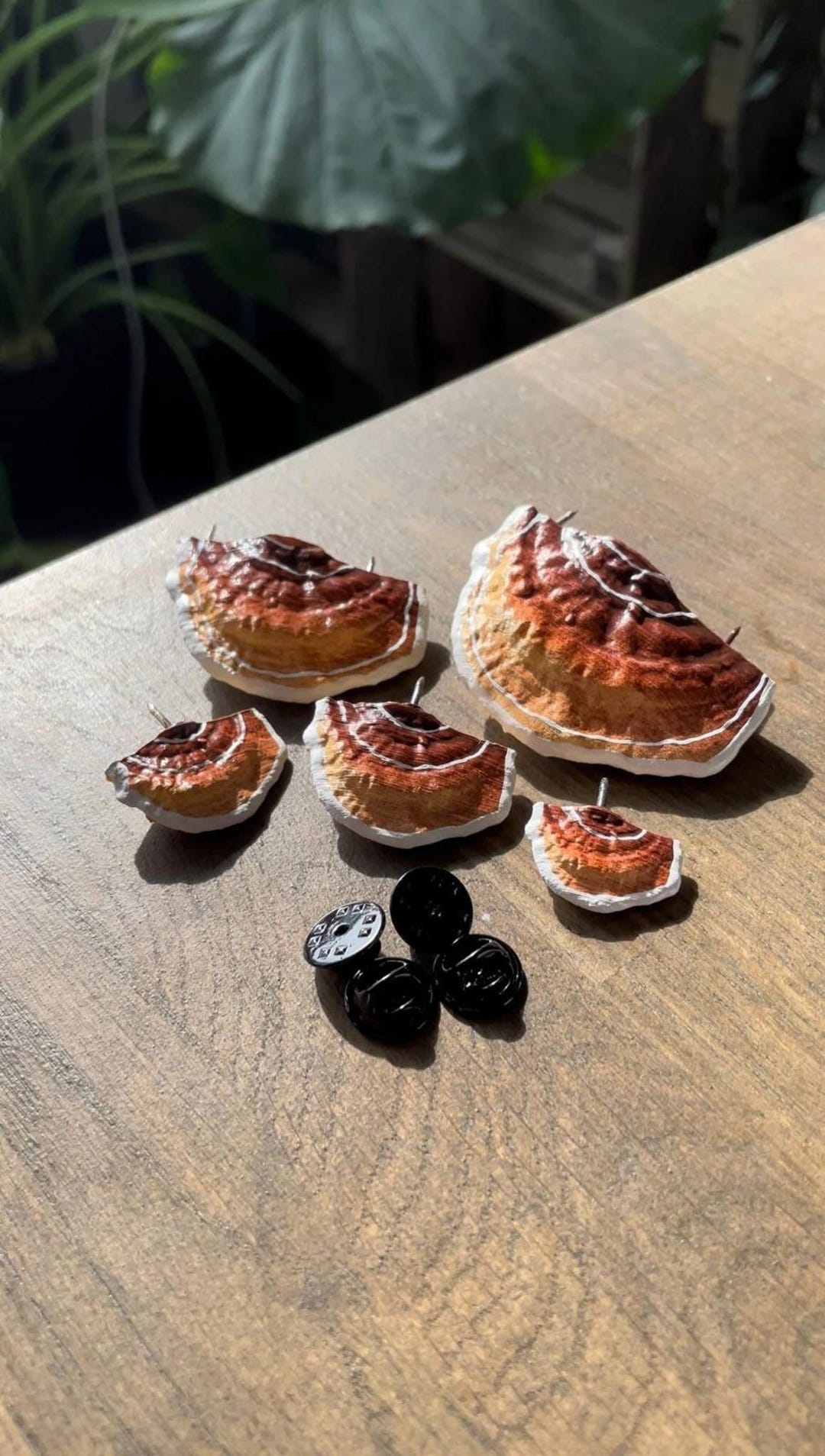 3D Mushroom Pins, Set of 5 - Reishi - Etsy