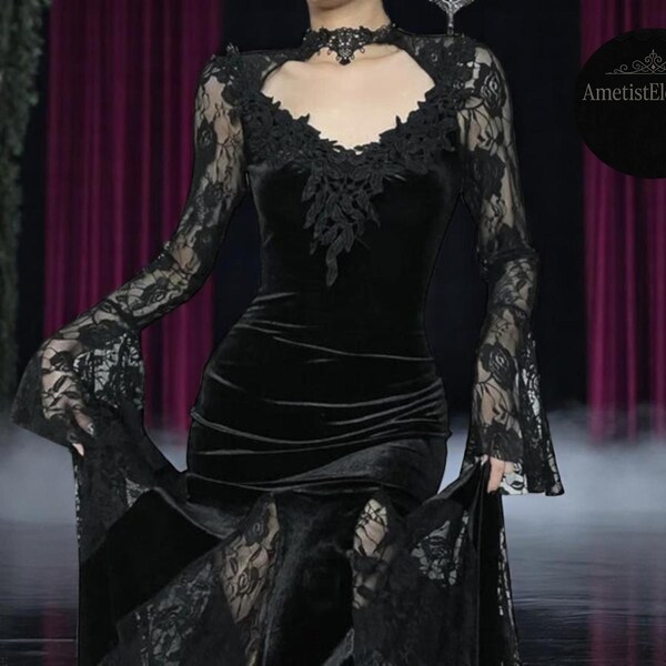 Gothic Lace Dress - Etsy