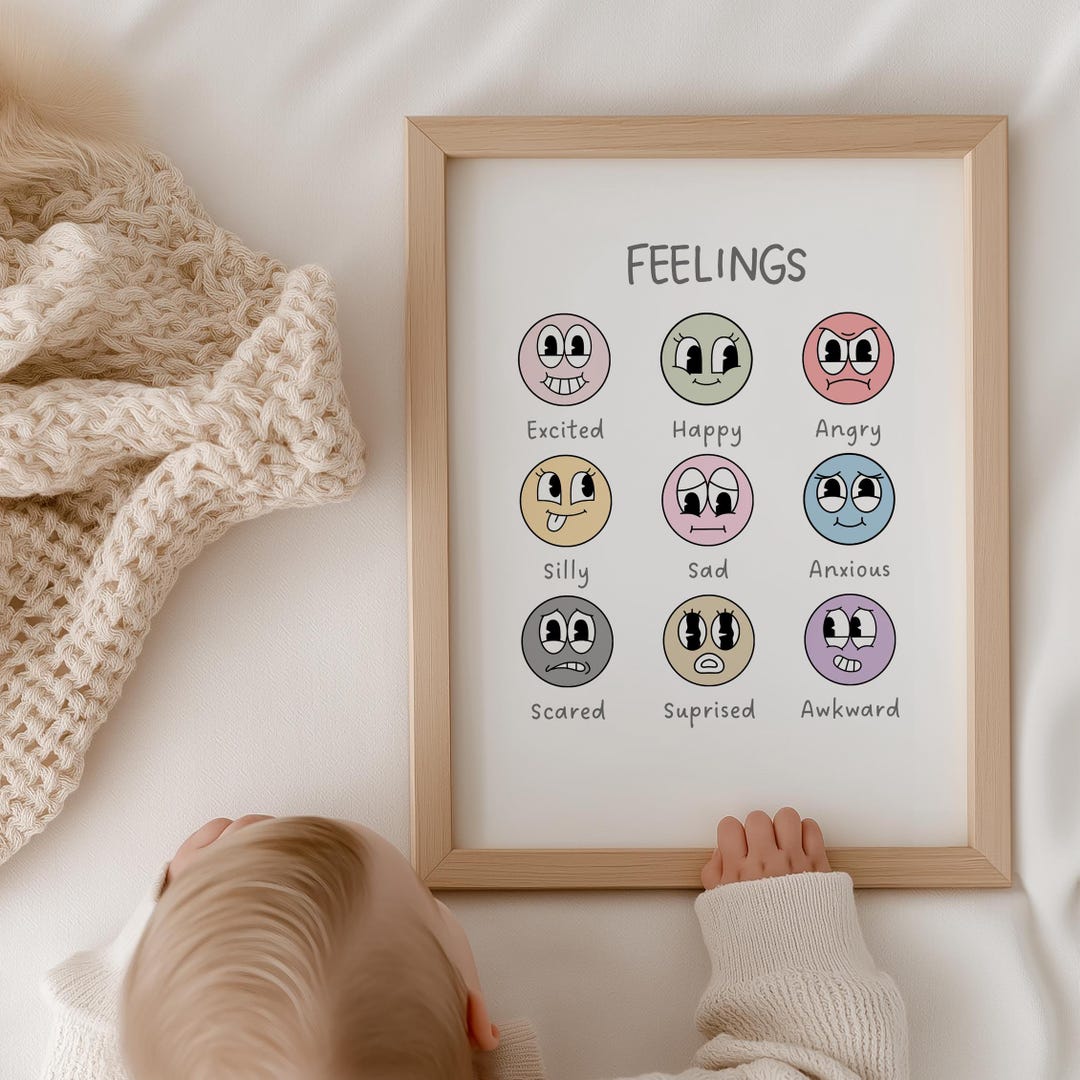 Feelings Poster, Printable Educational Wall Art, Homeschool Decor ...