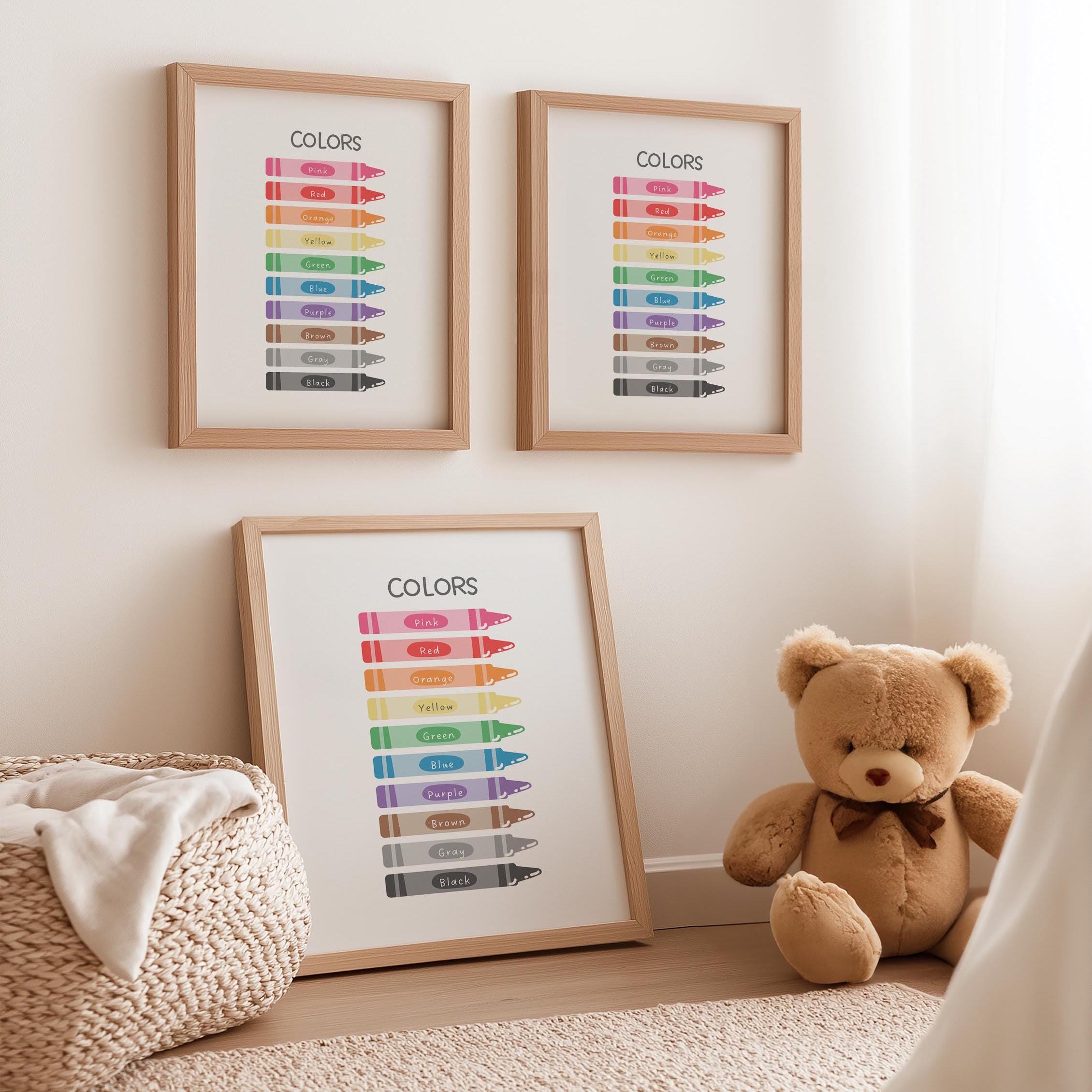 Colors Poster, Printable Educational Wall Art, Homeschool Decor ...