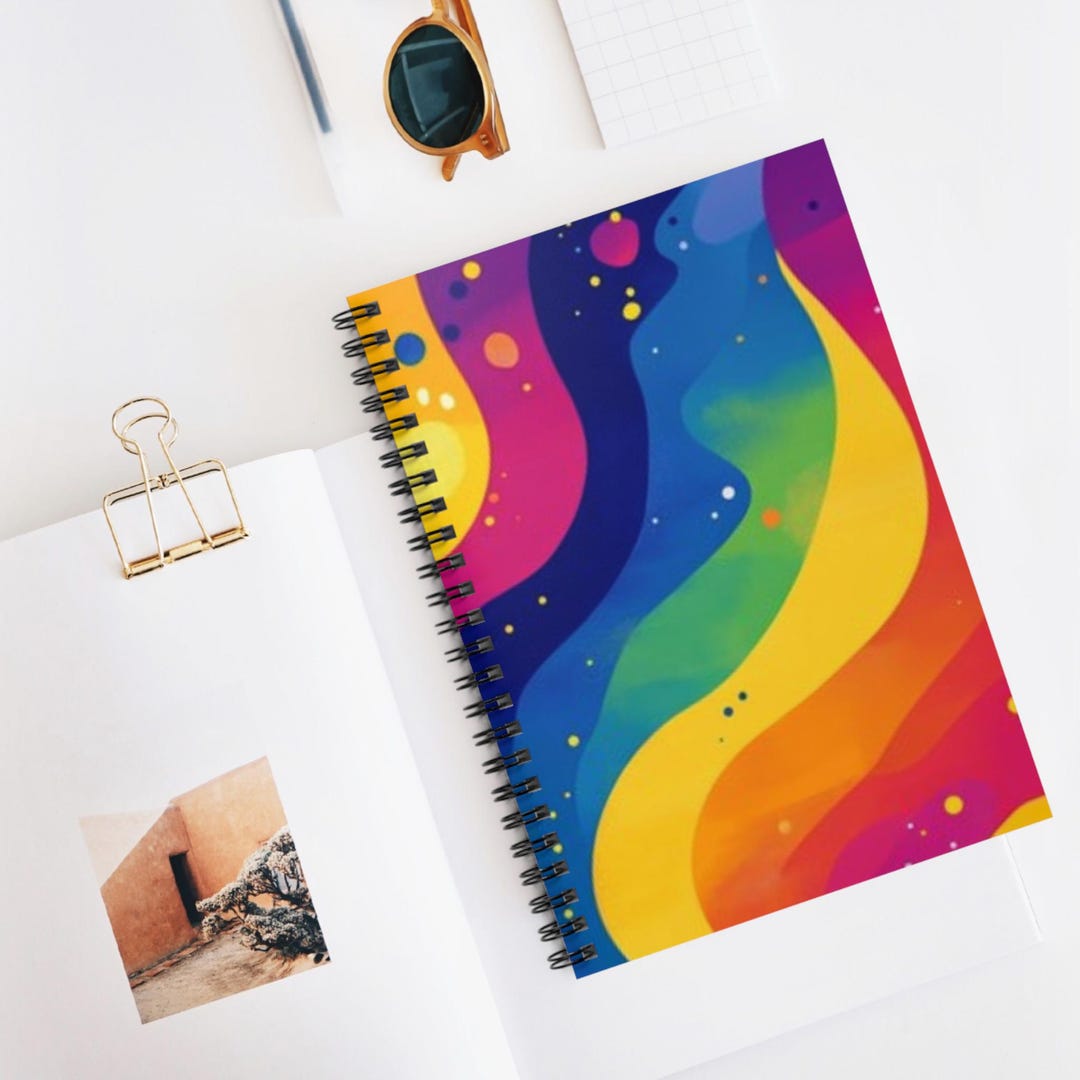 Vibrant Spiral Notebook LGBTQ Ruled Lines Colorful Journal for Creative ...