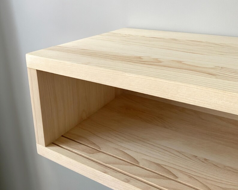 Floating Wood Shelf, Handmade Floating Console, Floating Table With 1 ...