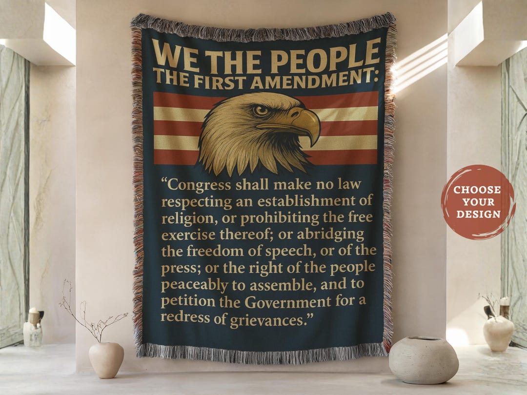 1st & 2nd Amendment Woven Blanket – Patriotic USA Flag Throw - Etsy