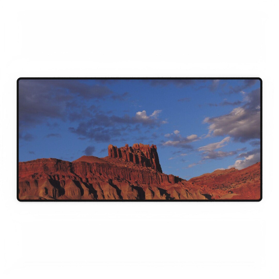 Desk Mat, Capitol Reef National Park Desk Pad, Red Rock Cliffs Mouse ...
