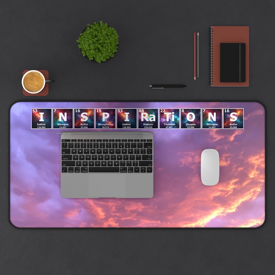 Inspirations Periodic Table Desk Mat, Space Nebulae Design - Etsy