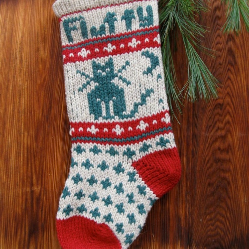 ANGEL Downloadable Christmas Stocking Knitting Pattern - Etsy