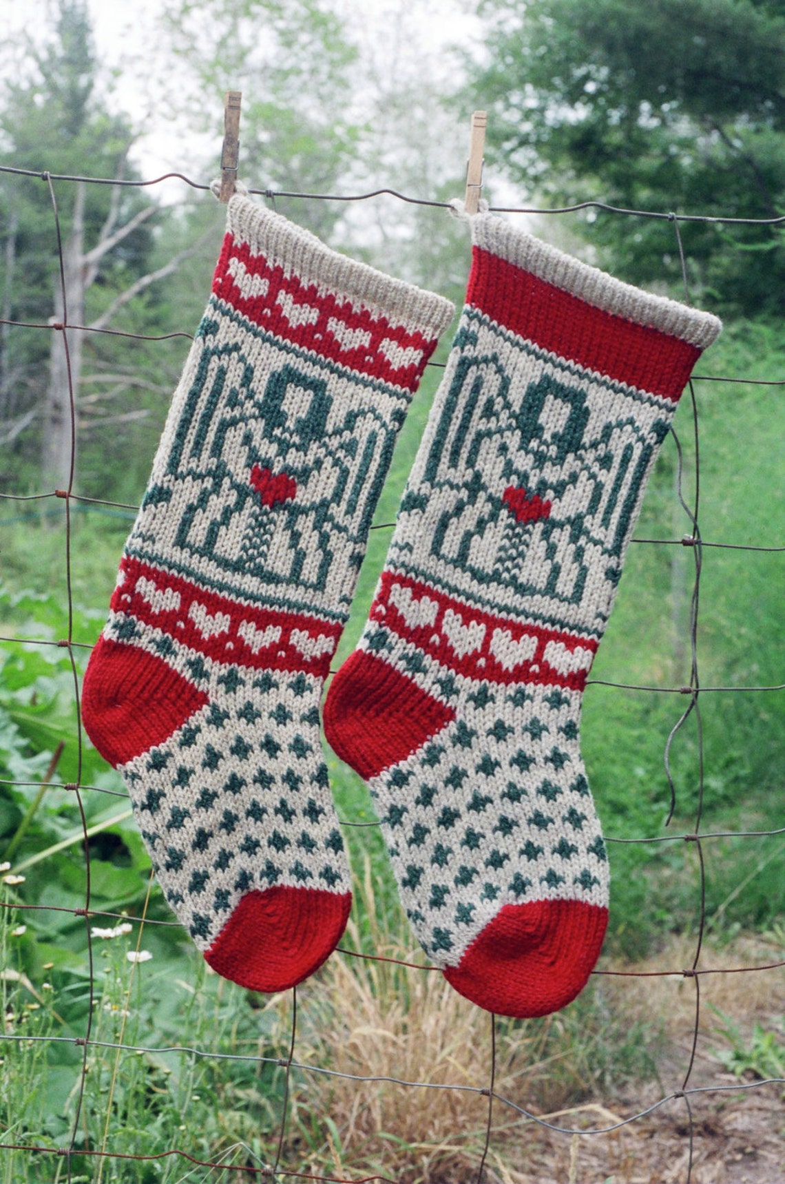 ANGEL Downloadable Christmas Stocking Knitting Pattern - Etsy