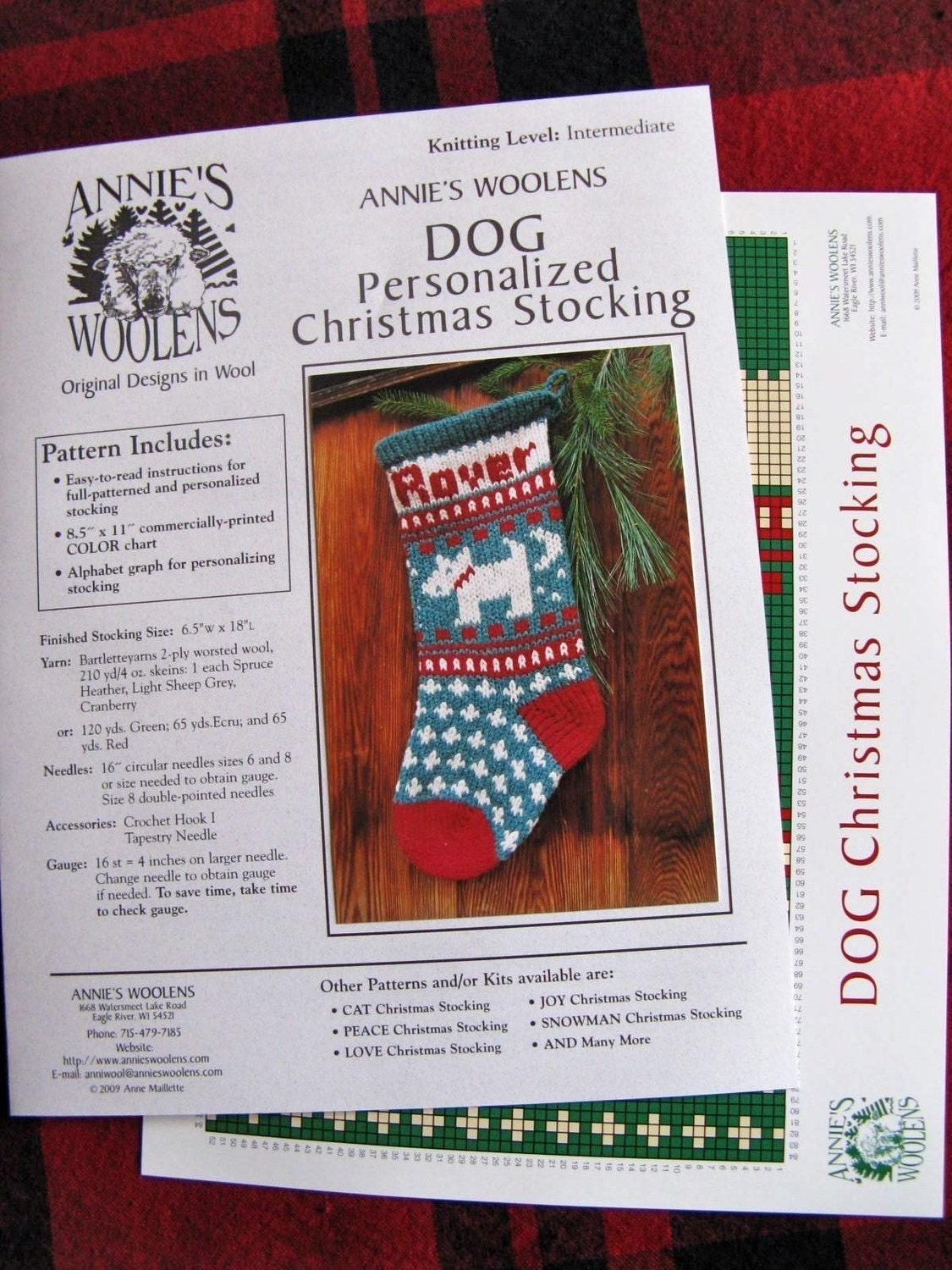 Pet DOG Christmas Stocking Holiday Knitting KIT - Etsy