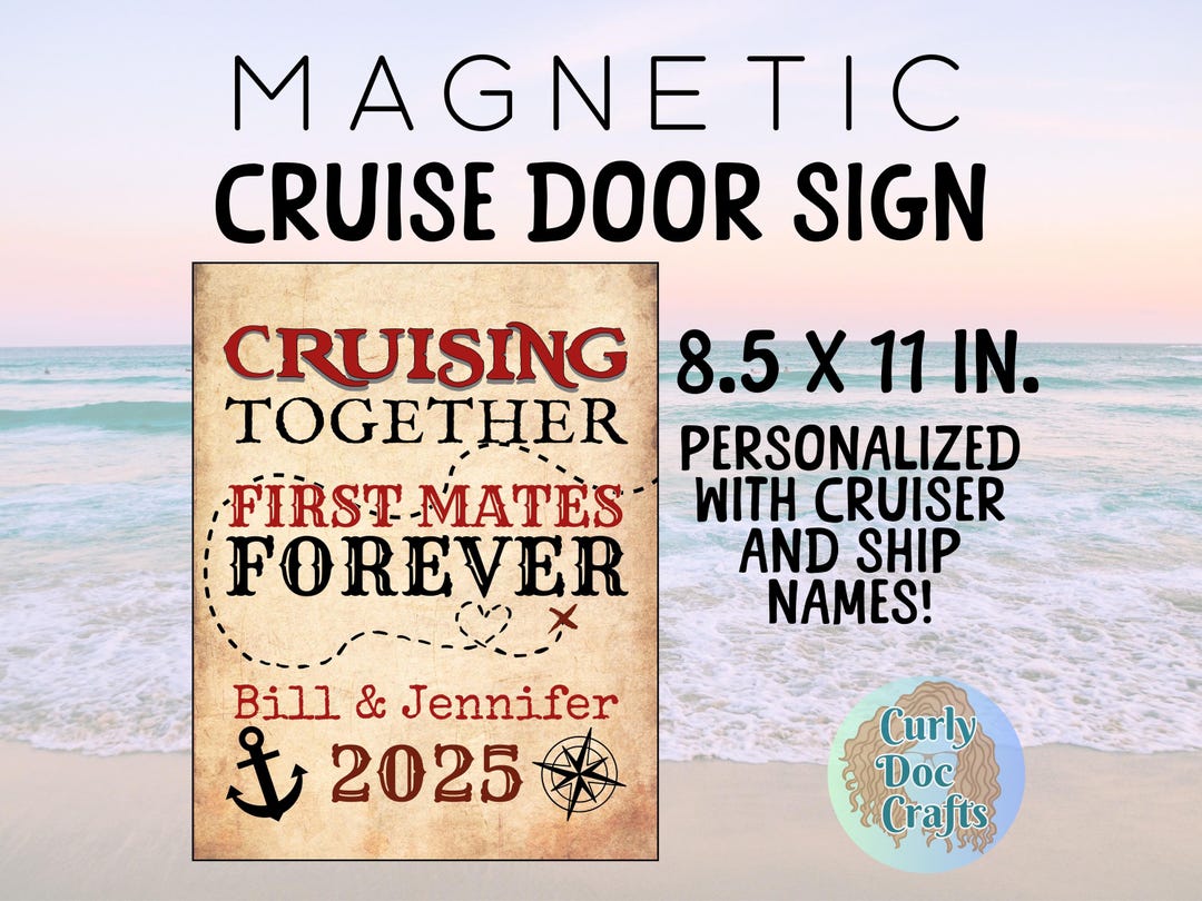 Personalized Cruise Door Sign Pirate Themed Magnetic Door Sign Unique ...