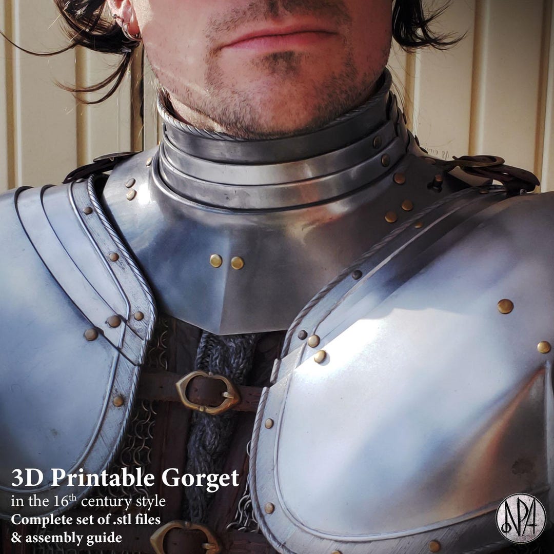 3D Print Files - 16th Century Plate Gorget (neck Armor) - Etsy