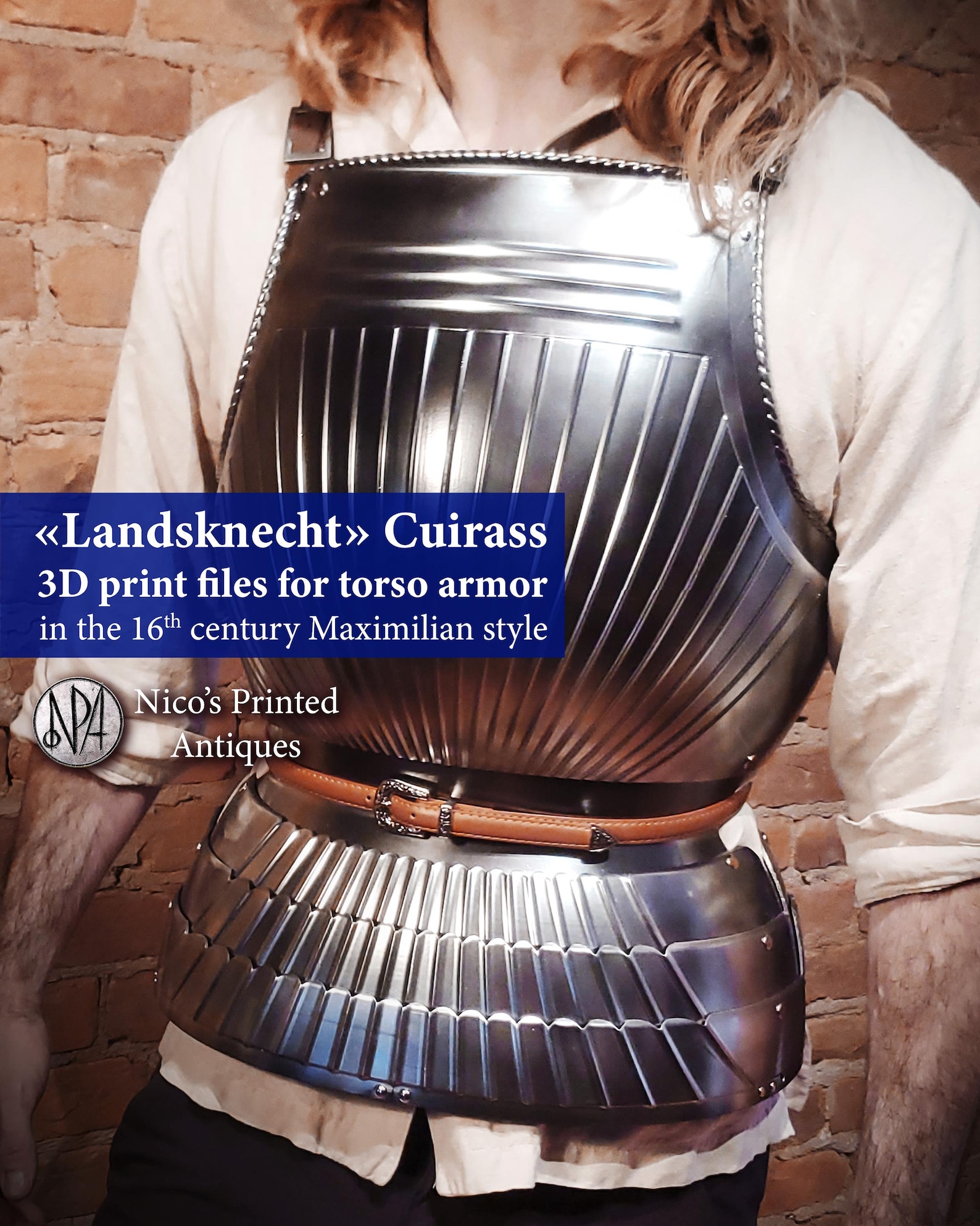 3D Print Files - "landsknecht" Cuirass (armor in the 16th Century ...