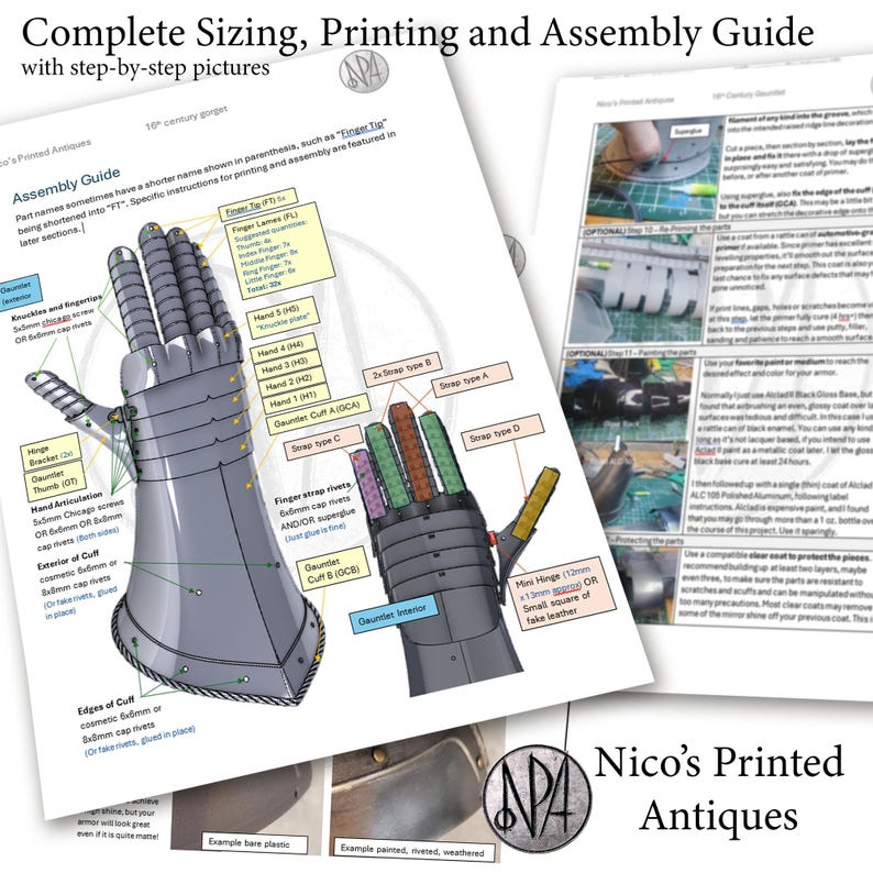 3D Print Files - 16th Century Gauntlet (hand Armor) - Etsy