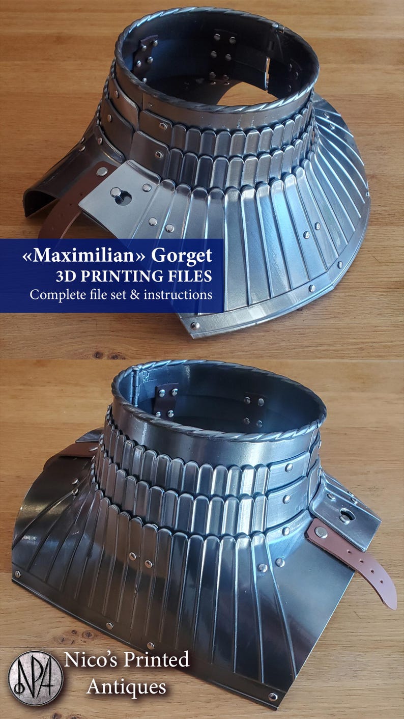 3D Print Files - Maximilian Gorget (neck Armor in the Early 16th ...
