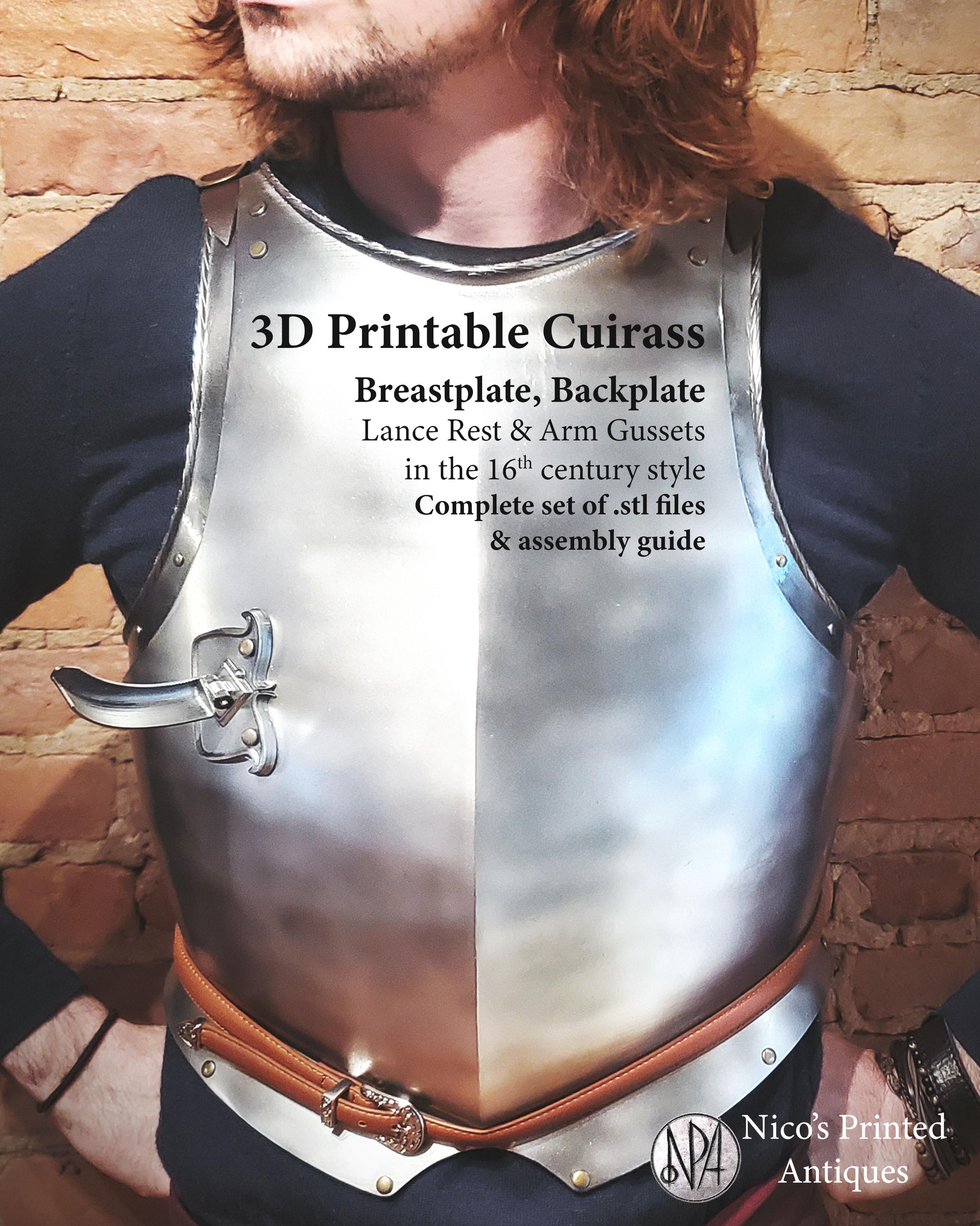 3D Print Files - 16th Century Cuirass (breastplate and Backplate) - Etsy
