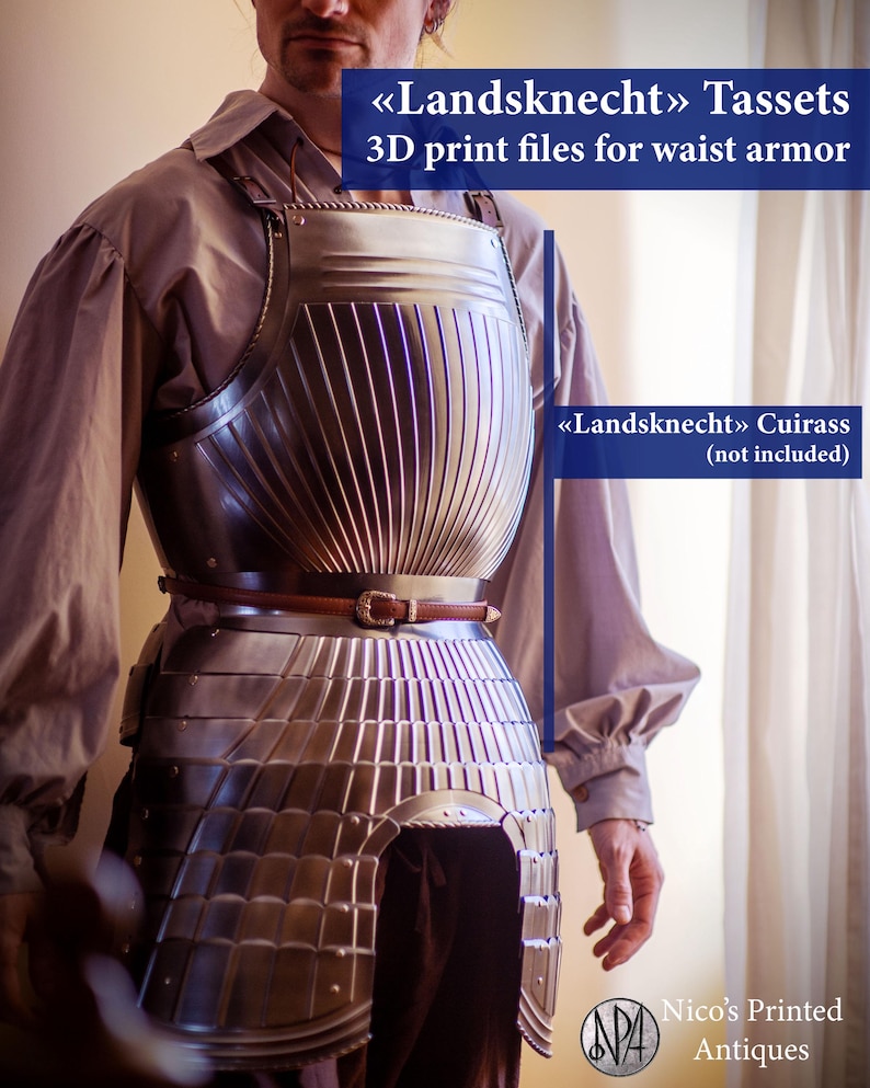 3D Print Files - "landsknecht" Tassets (armor in the 16th Century ...
