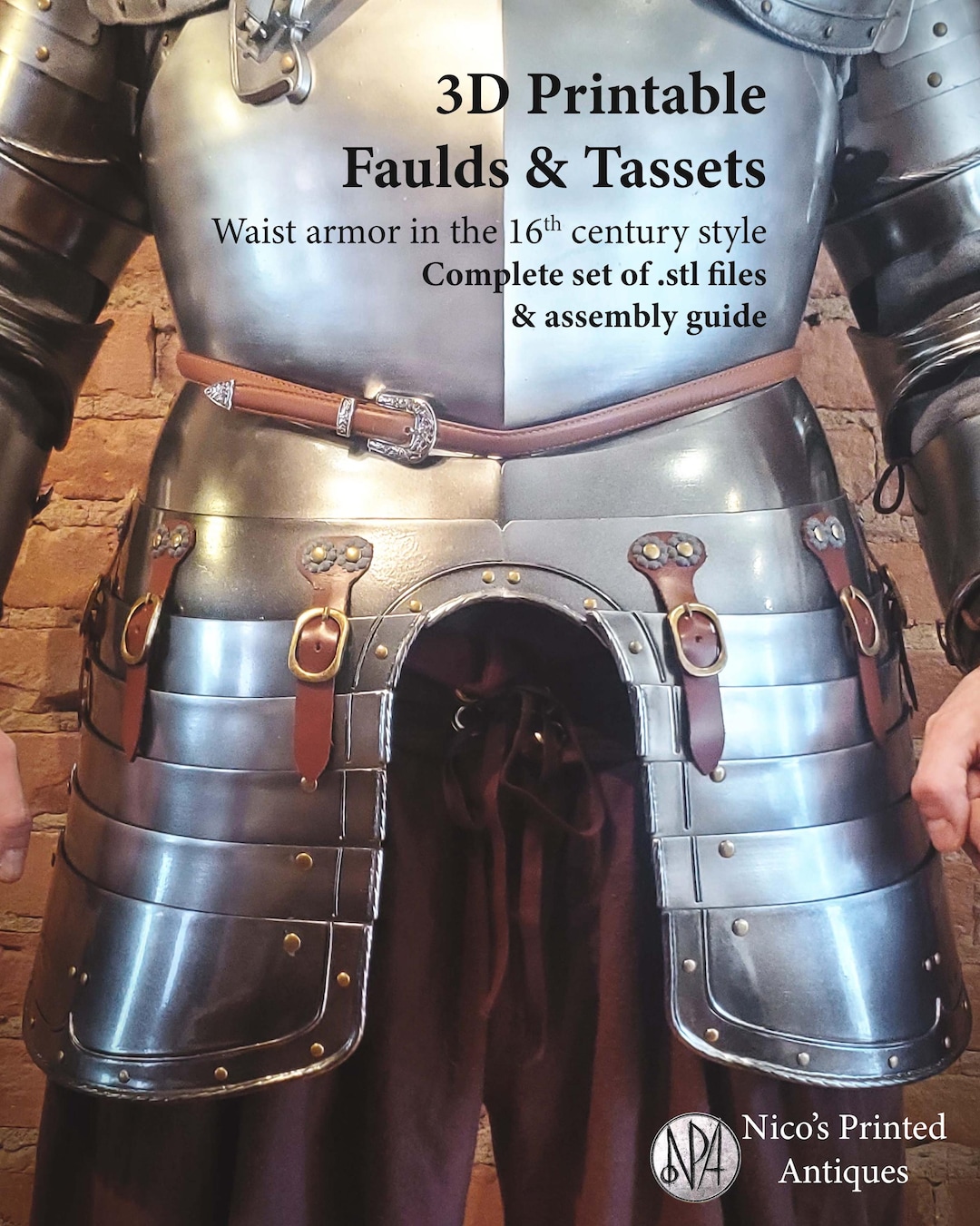 3D Print Files - 16th Century Faulds and Tassets (waist and Hip Armor ...