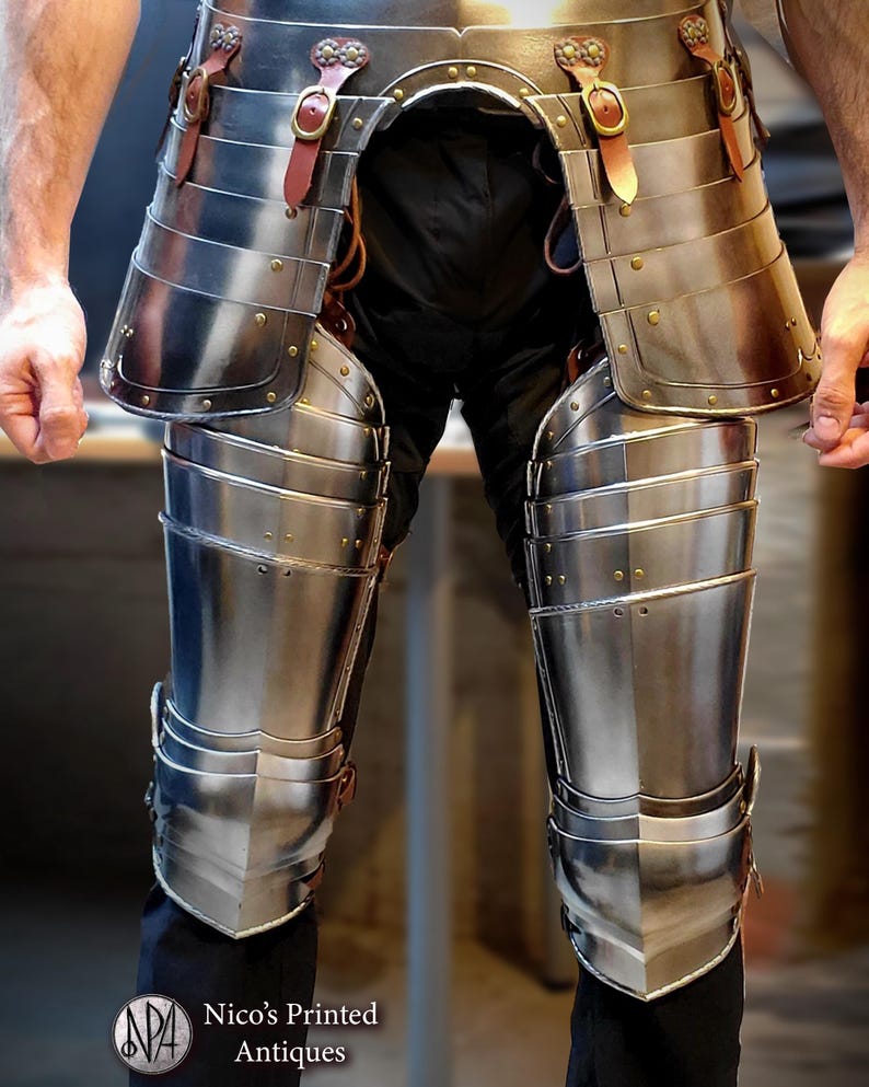 3D Print Files - Wearable Cuisses & Poleyns (16th Century Knight Armor ...