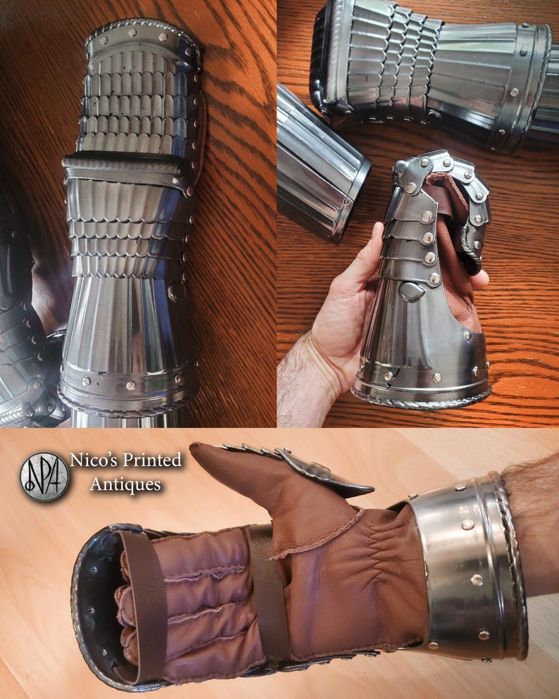 3D Print .stl Files - Maximilian Mitten Gauntlets (early 16th Century ...