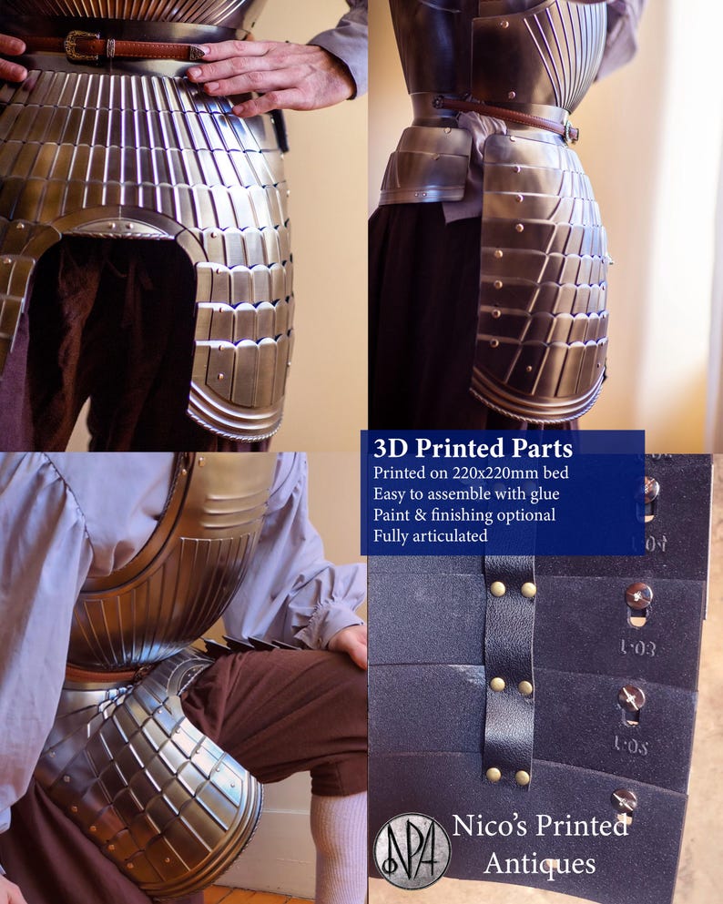 3D Print Files - "landsknecht" Tassets (armor in the 16th Century ...