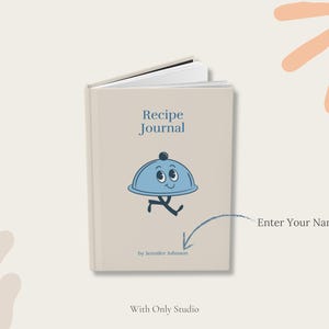 Personalized Recipe Book, Blue Dish Recipe Book, Custom Recipe Book ...