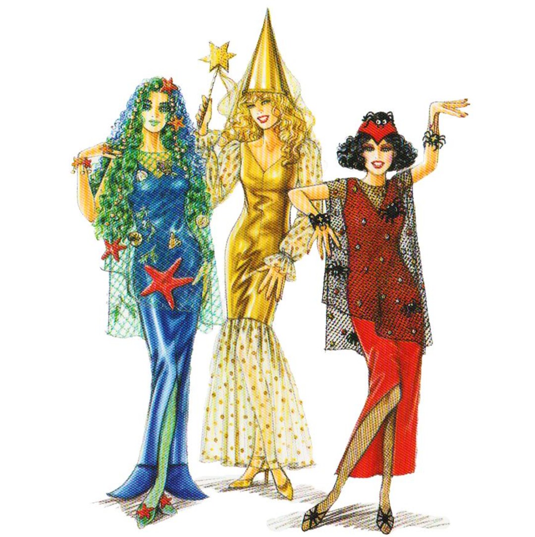 1990s Mermaid Sorceress Spider Lady Costume Sewing Pattern Neue Mode ...