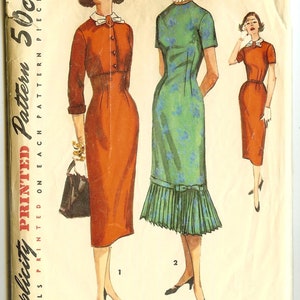 1950s Slim Dress and Short Jacket Pattern Simplicity 1453 B29 Sz 11 ...