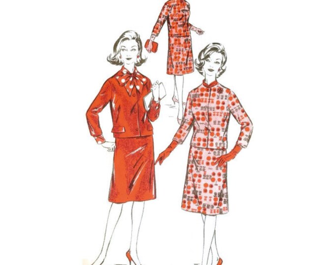 1960s Boxy Suit Chanel-style Suit Sewing Pattern B34 Woman W434 - Etsy