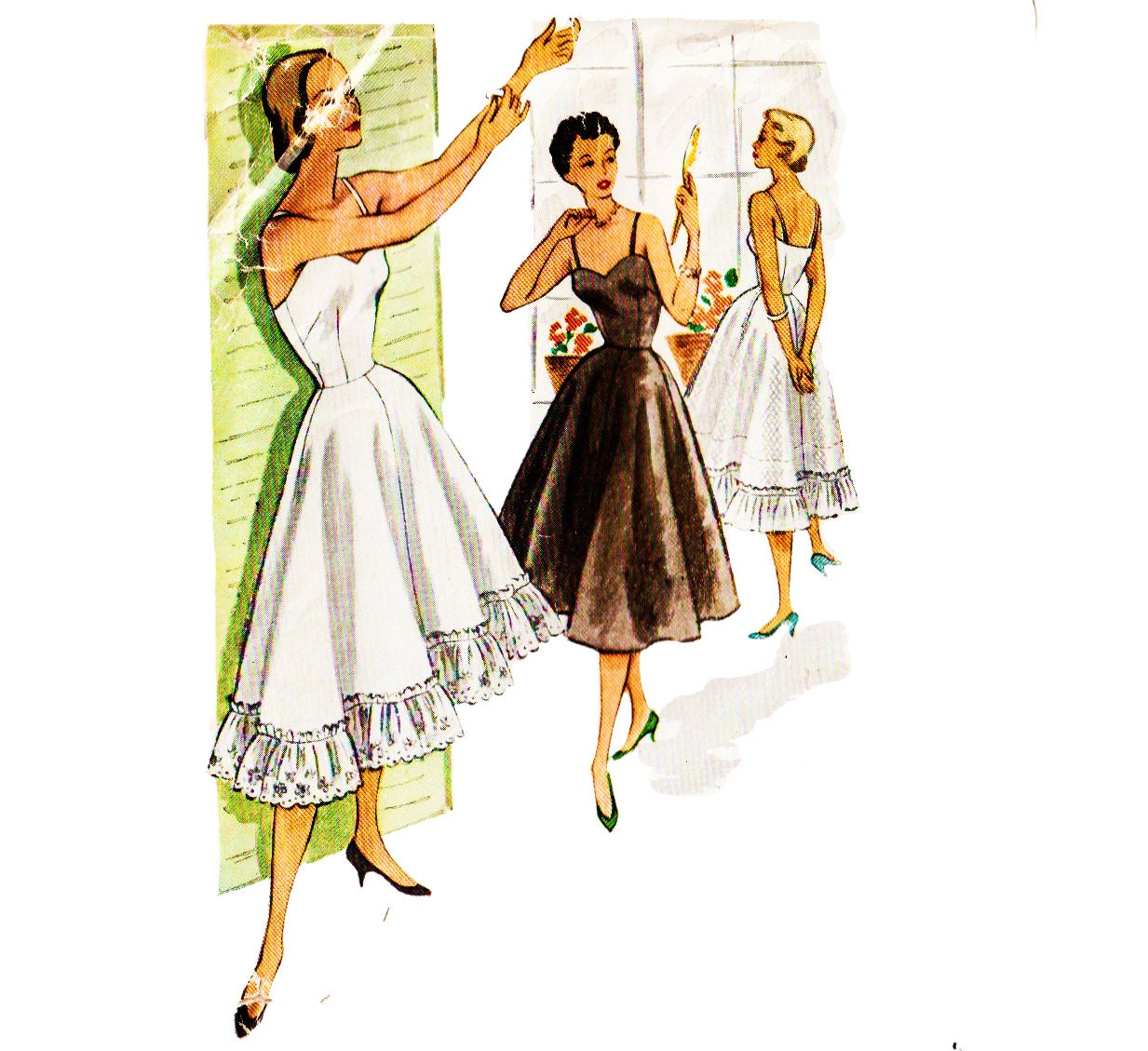 1950s Full Slip Sewing Pattern Mccall's 8962 Sz 14 B32 - Etsy