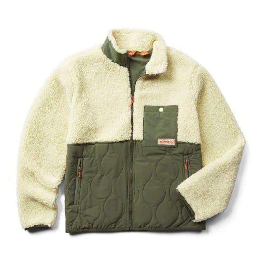 MERRELL Mens Sherpa Mixup Fleece Jacket Reed Yellow Size M - Etsy