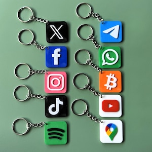 Personalized NFC Keychain | Customizable NFC Tag Keychain With Icon ...