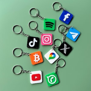 Personalized NFC Keychain | Customizable NFC Tag Keychain With Icon ...