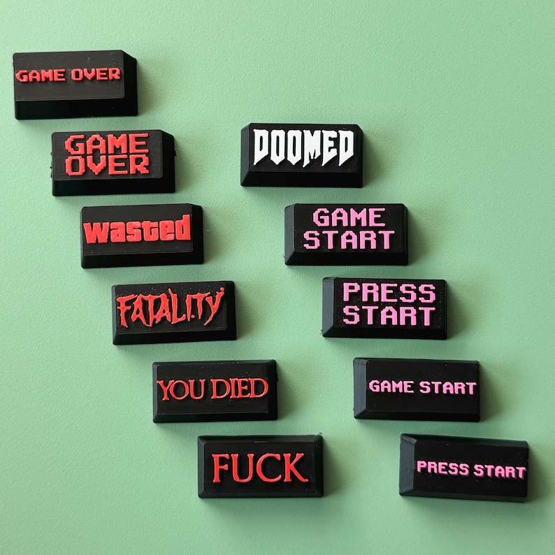 Gamer Backspace Keycap | You Died Keycap | Fuck Keycap | Game Over ...