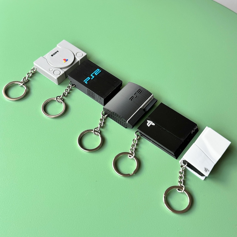 Playstation Console Keychain | PS1 PS2 PS3 PS4 PS5 Keychain | Christmas ...