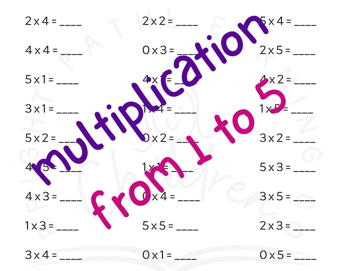 24 Printable Multiplication and Division Worksheets (1-12), Fill in the ...
