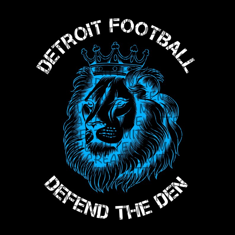 Detroit Football One Pride Names Defend the Den PNG File - Etsy