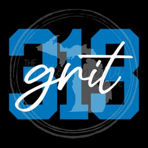 Detroit 313 Grit PNG File - Etsy