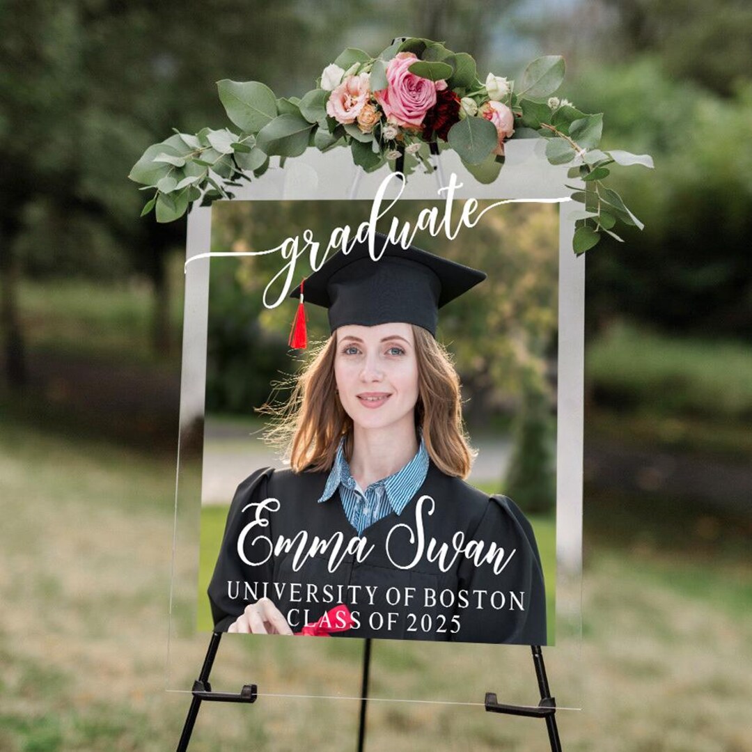 Graduation Welcome Sign, Photo Graduation Poster, Grad Welcome Sign ...