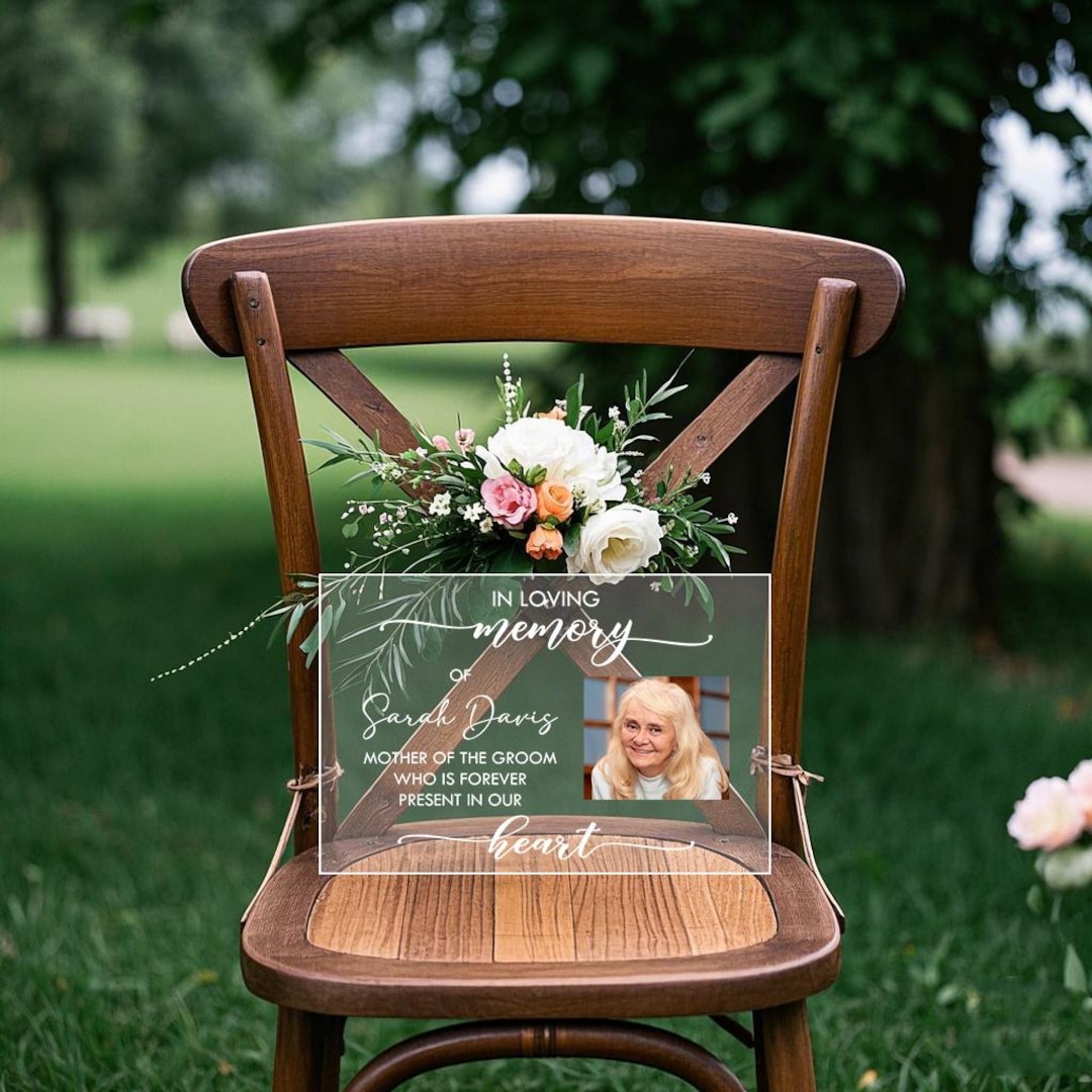 In Loving Memory Wedding Sign, Reserved Seat Sign, This Seat is ...