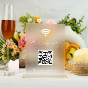 Custom WIFI Sign, Wi-fi Acrylic Sign, Wi-fi Password Sign, Personalized ...