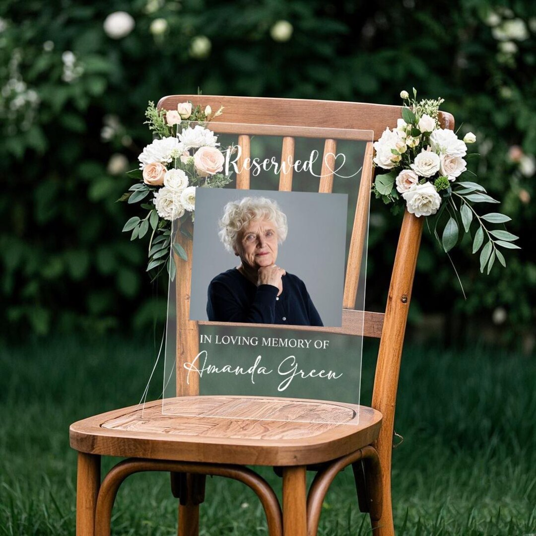 Reserved Memorial Sign, in Loving Memory Sign, Wedding Decoration ...