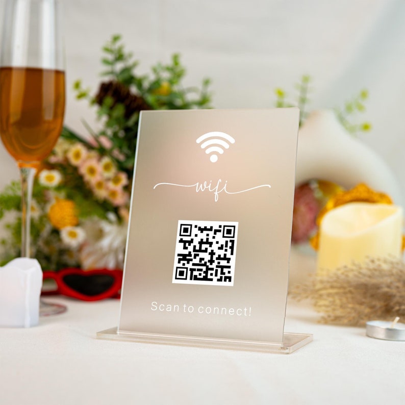 Custom WIFI Sign, Wi-fi Acrylic Sign, Wi-fi Password Sign, Personalized ...