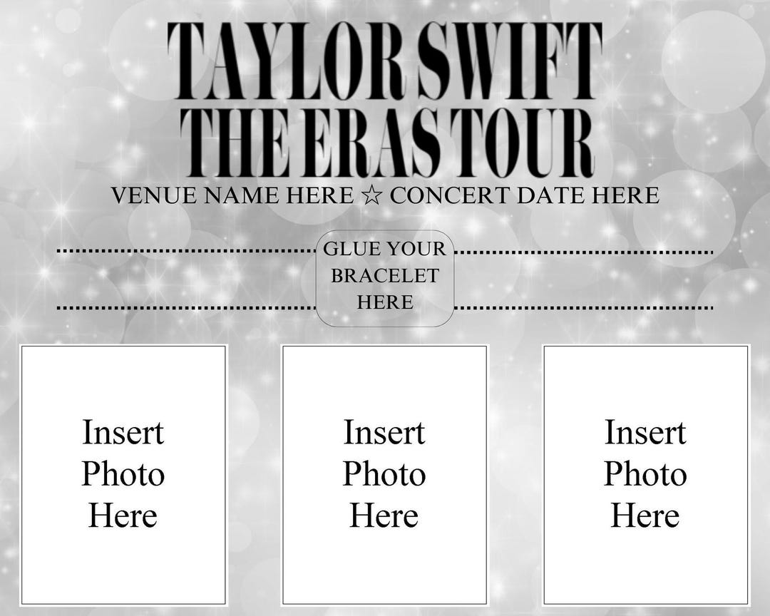 THE ERAS TOUR Shadow Box Background Template - Etsy