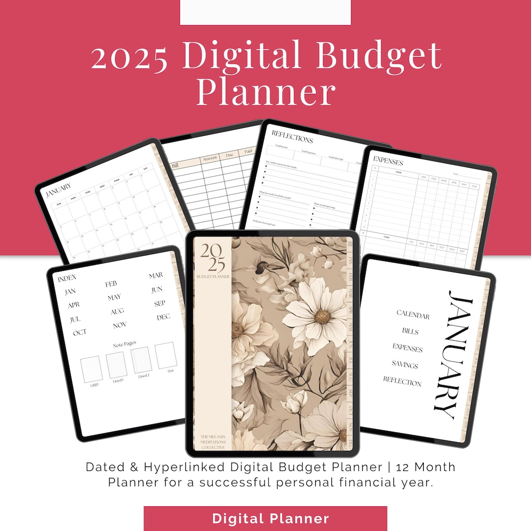 Digital Planner | Digital Budget Planner | Hyperlinked | Digital ...