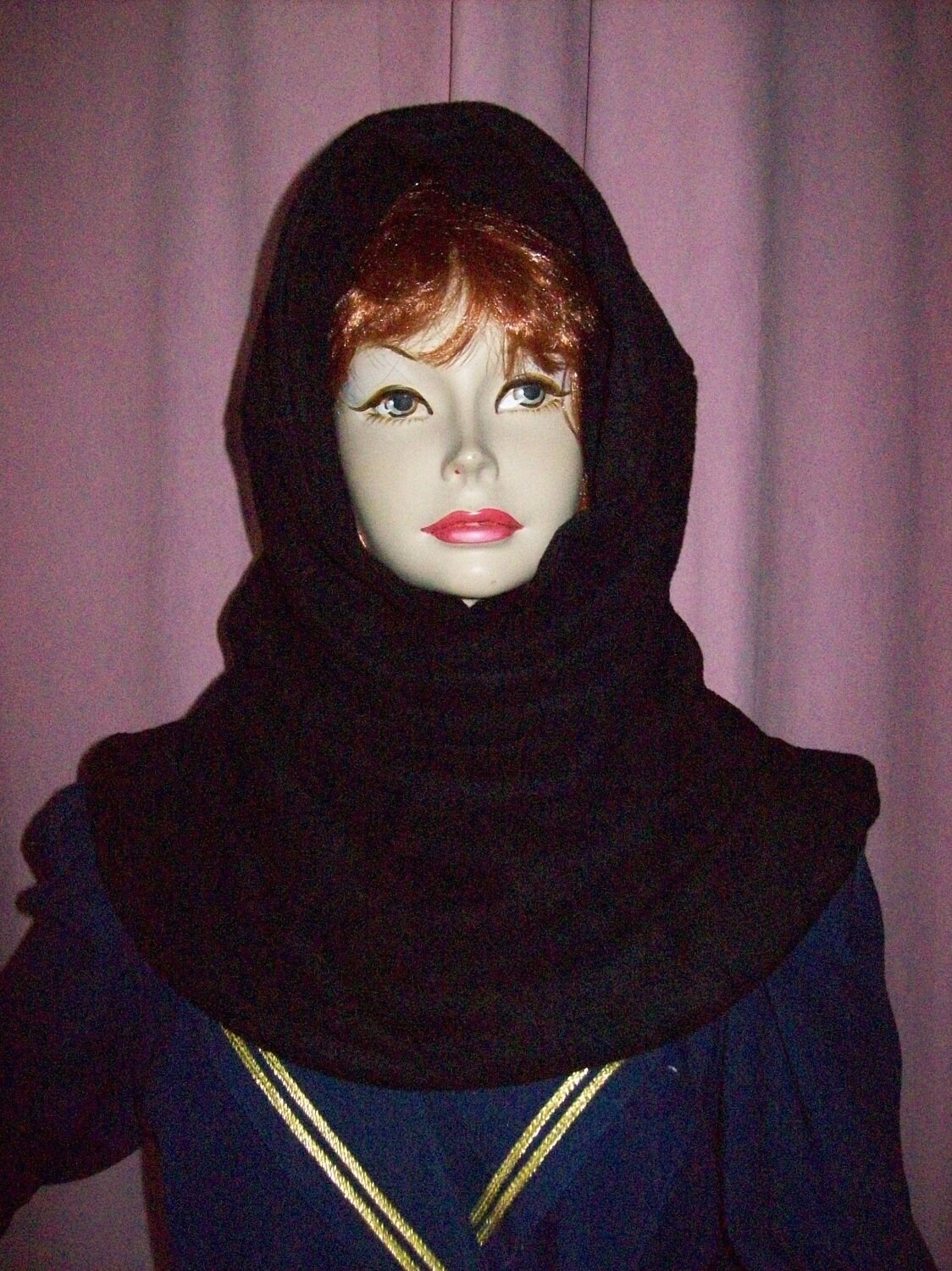 SINGLE LAYER Polar Fleece Round Neck Warmer X-long Hooded Neck Warmer ...