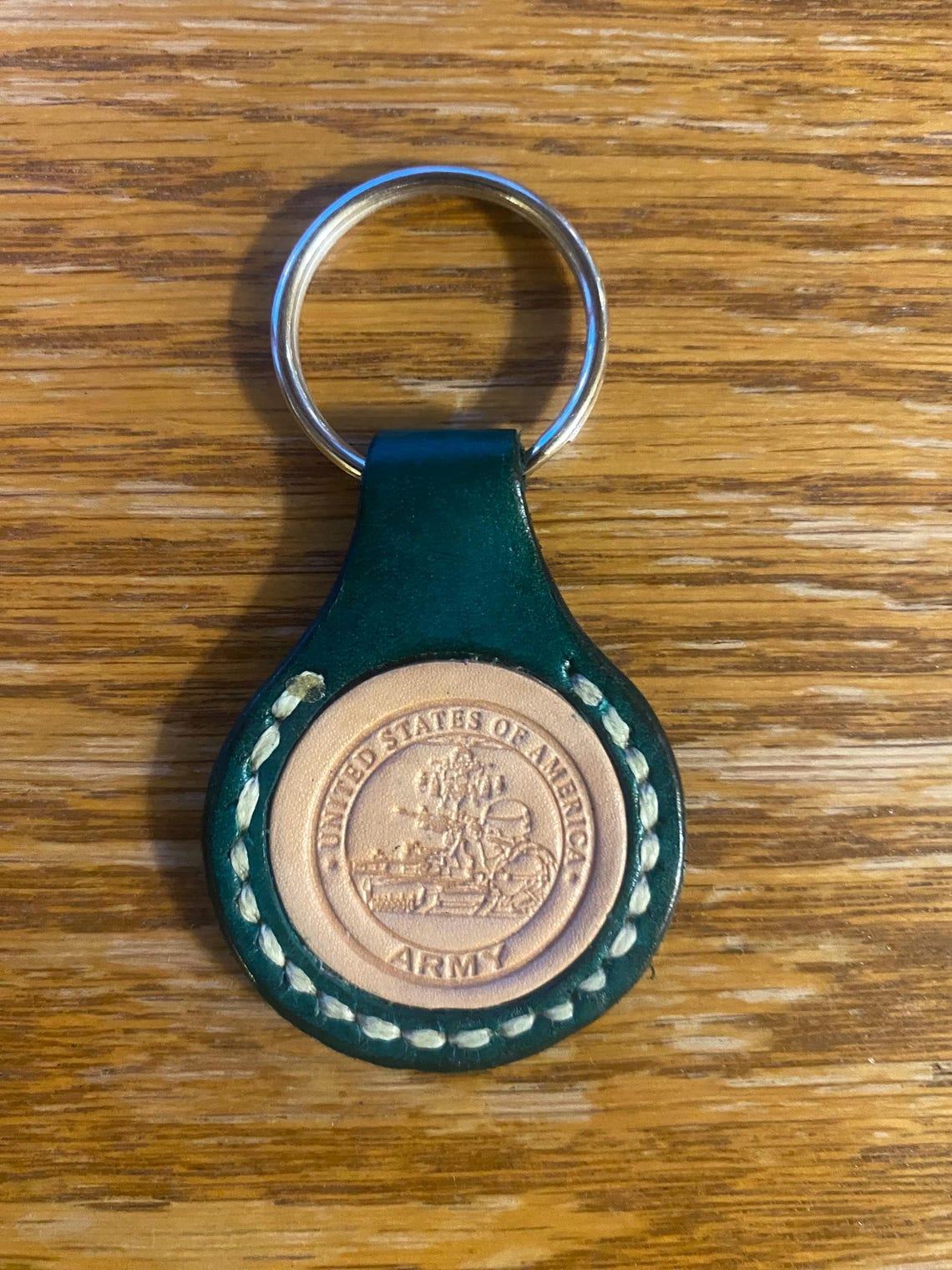 Leather Key Chain Leather Key Fob Military Key Chain Gift Idea for ...